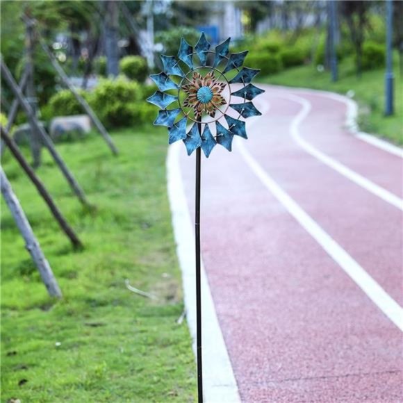 Accents | Wind Spinner Emerald 61in Single Blade Easy Spinning Kinetic ...